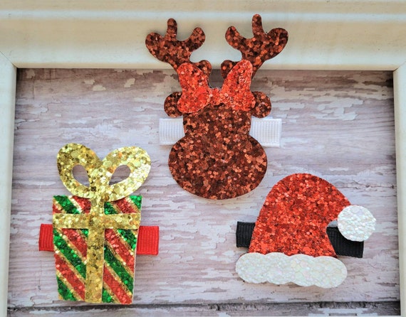 Christmas Hair Clips Holiday Hair Clip Set Reindeer Hair Clip Santa Hat Hair Clip Gift Box Hair Clip Holiday Hair Accessory Etsy Canada
