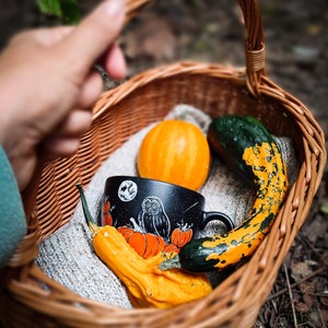 Owl Magic Pumpkin Mug, Pumpkin Halloween Mug for Witches Brew, Spooky Season Witchy Woman Gift ...