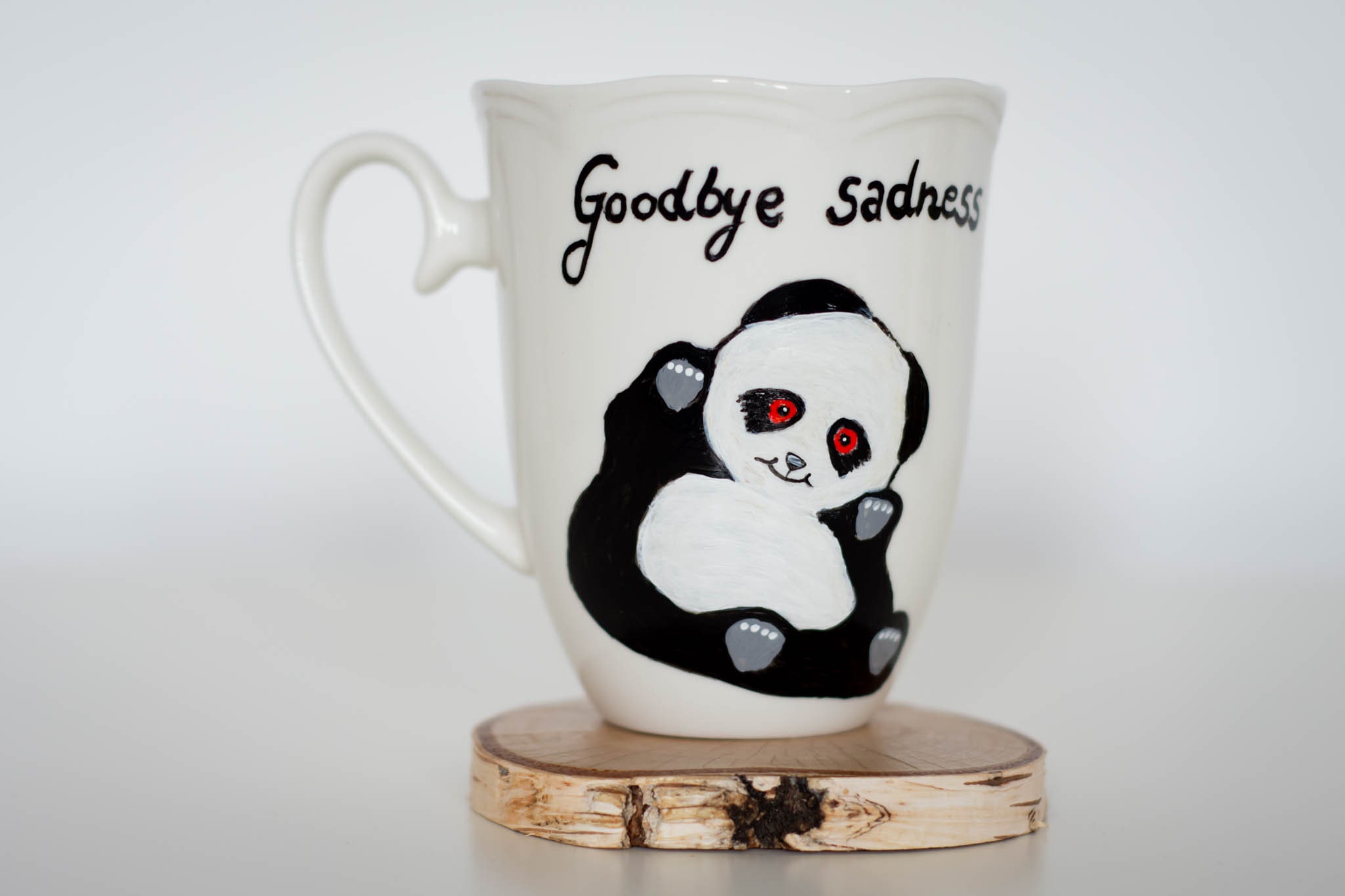 Panda Mug Cute Custom Painted Funny Coffee Mug Bear Mug From - Etsy