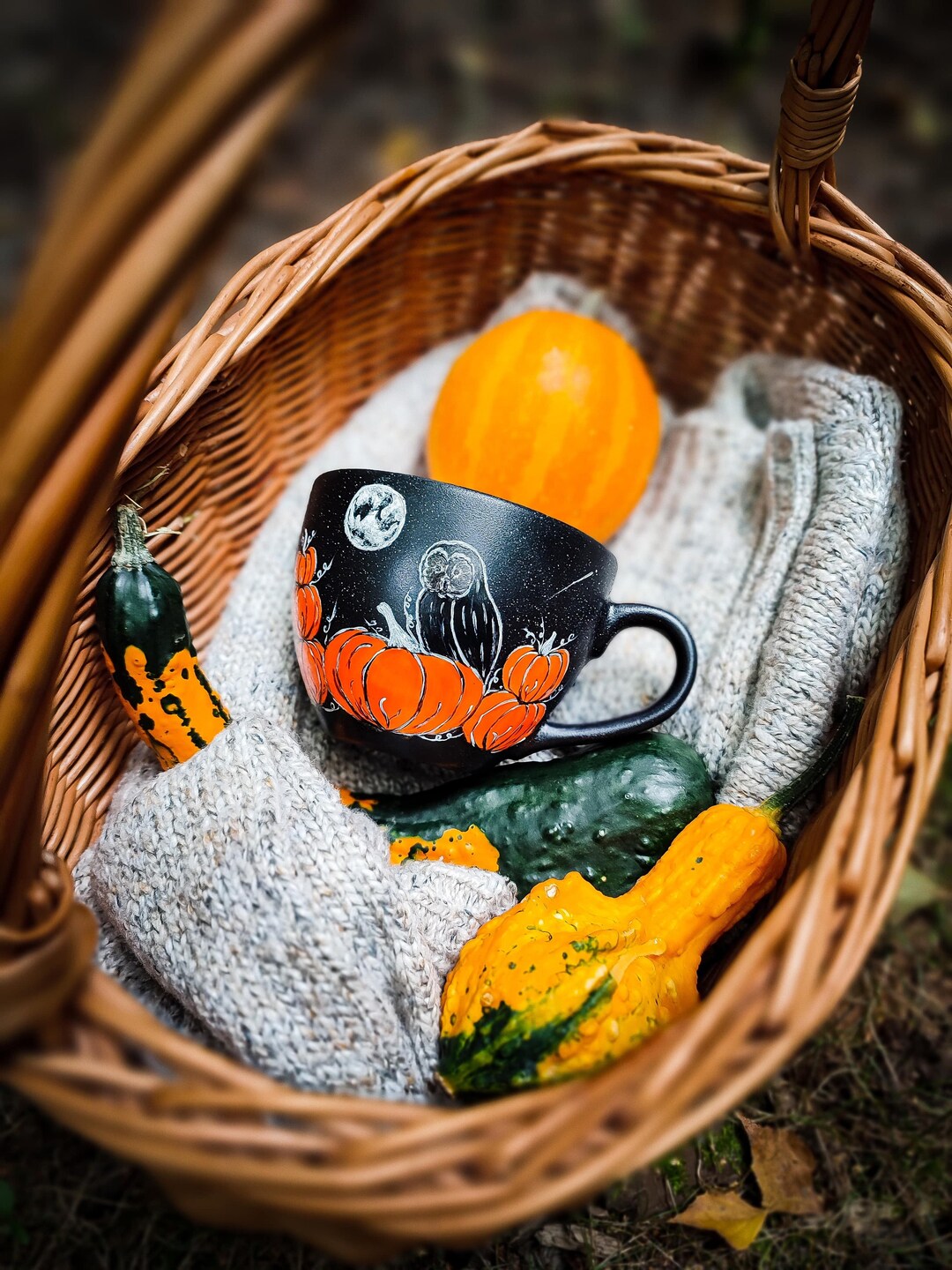 Owl Magic Pumpkin Mug, Pumpkin Halloween Mug for Witches Brew, Spooky ...