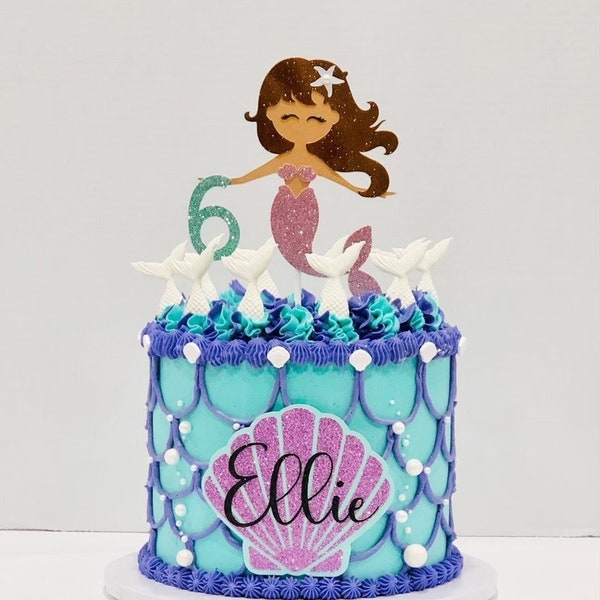 Little Mermaid Cake Topper - Etsy