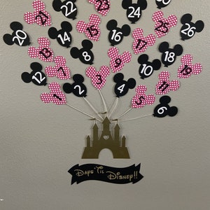 Disney Countdown Calendar | Mickey Balloons, Castle Decor - Etsy