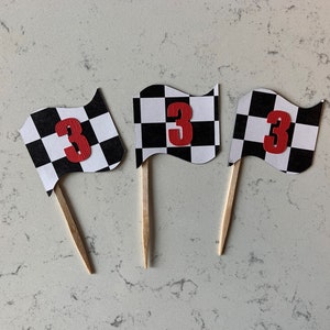 Race Flag Cupcake Topper - Etsy