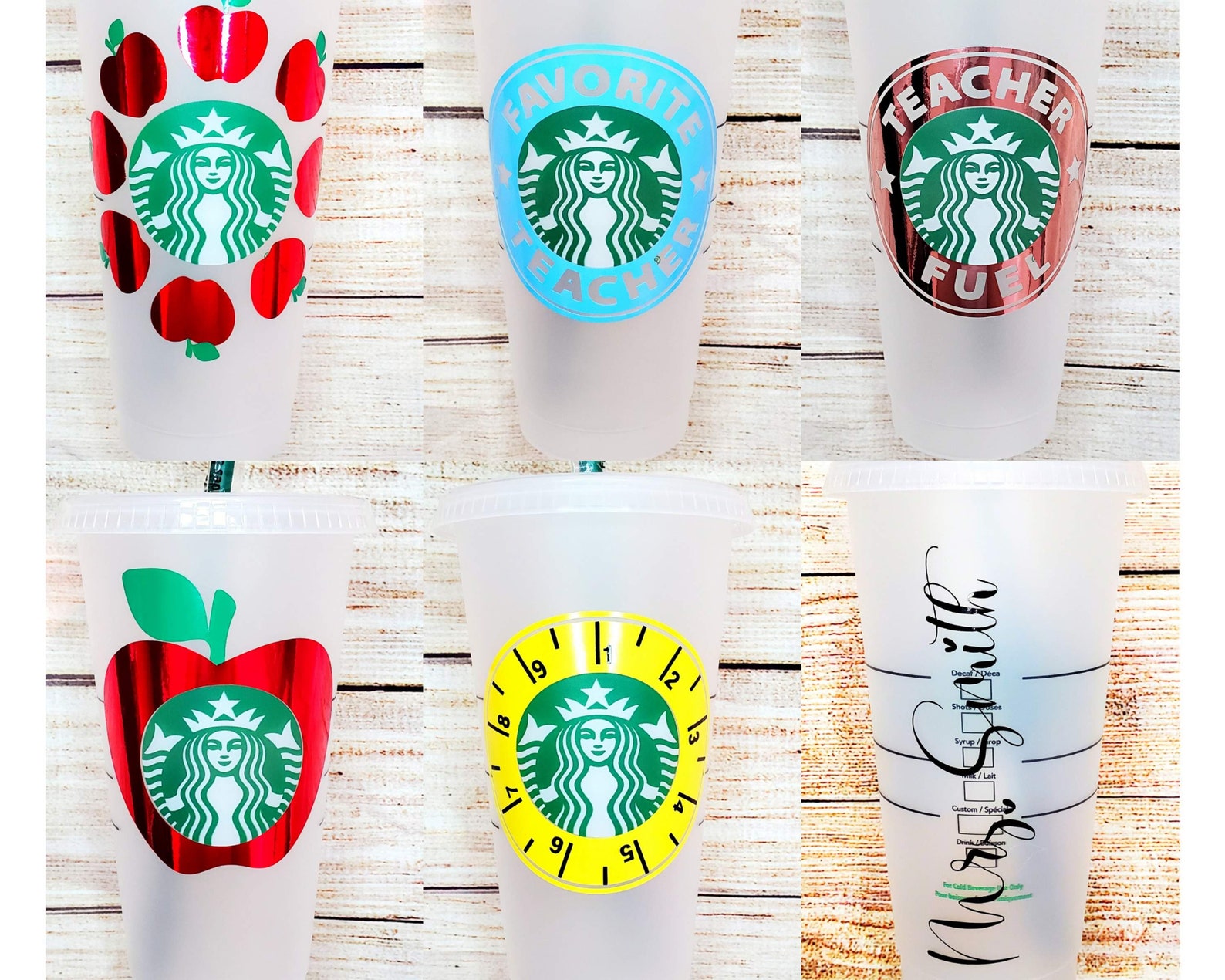 Teacher Starbucks Cup Reusable Cup Favorite Teacher Coffee | Etsy