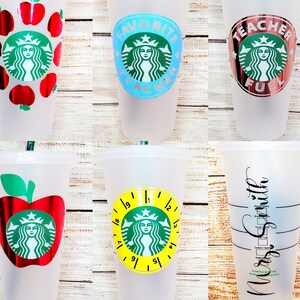Teacher Starbucks Cup Reusable Cup Favorite Teacher Coffee - Etsy