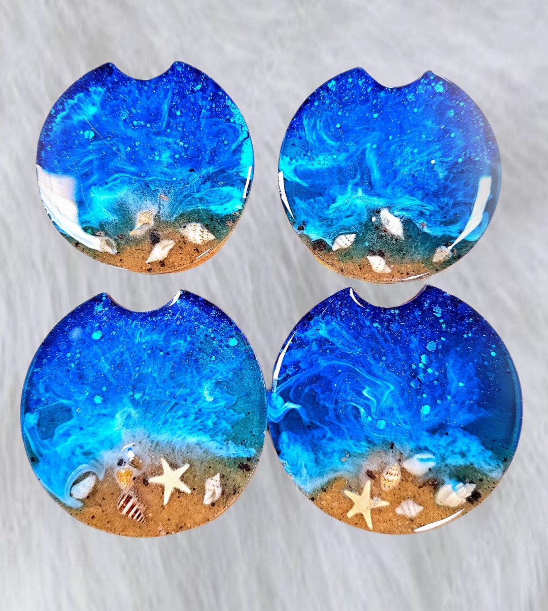 Ocean Car Coaster, Ocean Themed Car Accessories, Ocean Art, Car ...