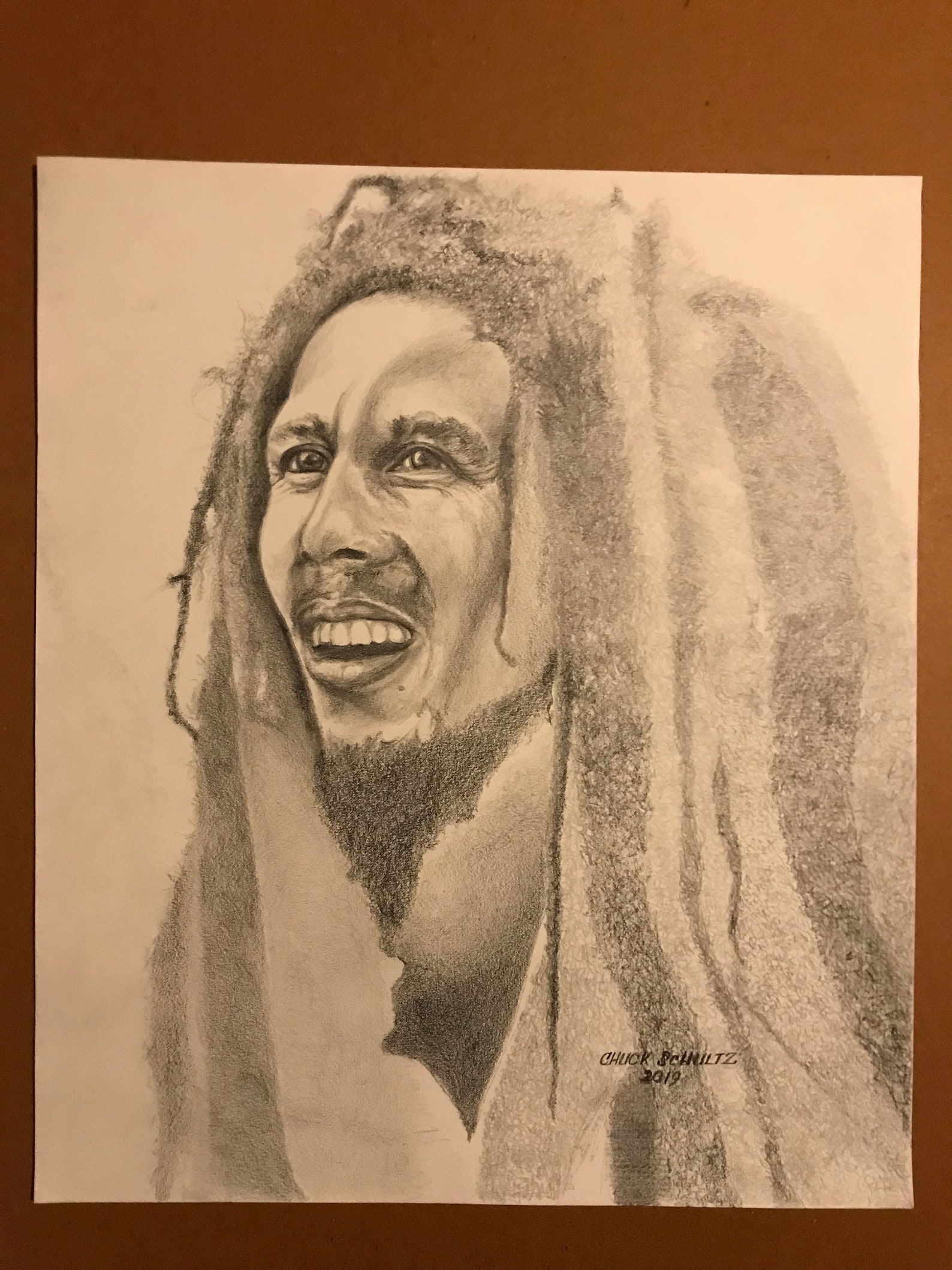 Bob Marley1 Original Graphite Pencil Drawing One Love Reggae Rasta ...