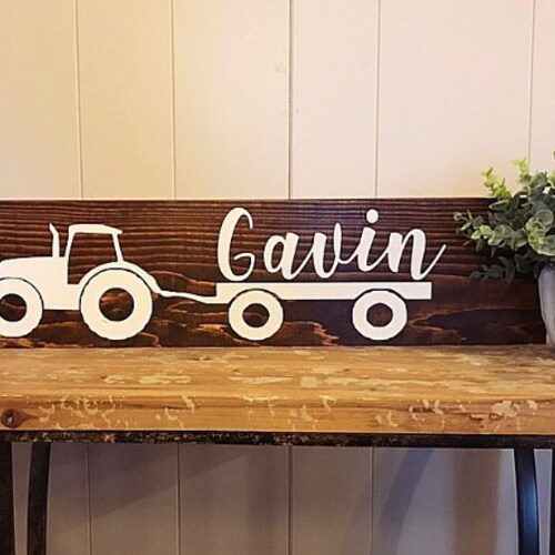 Tractor Sign Personalised Room Door Plaque Ideal Gift | Etsy UK