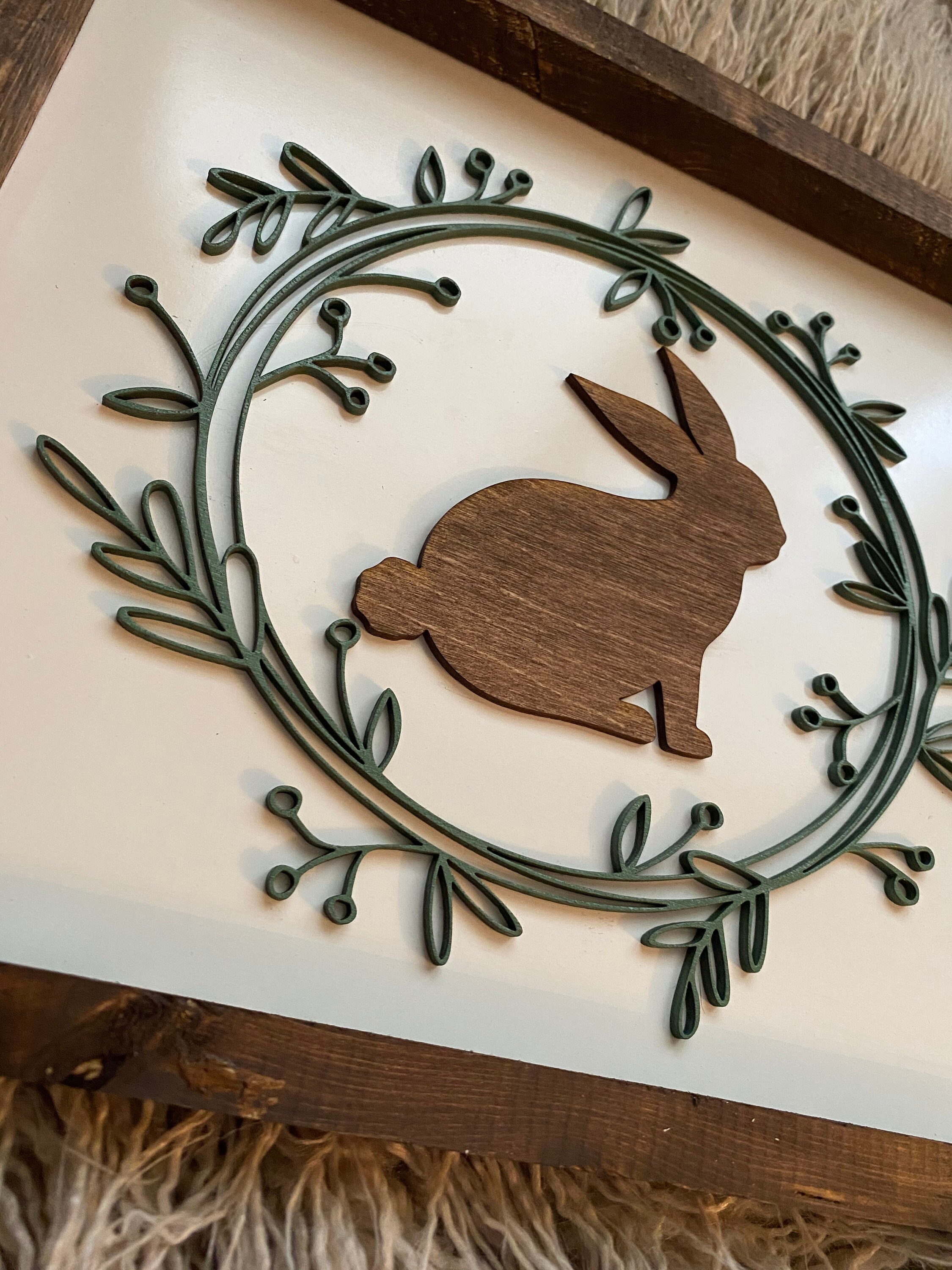 Easter Bunny Wreath Sign Spring Wreath Sign Spring Decor - Etsy