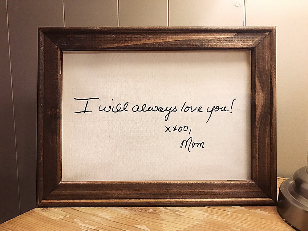 Custom Handwriting Canvas - Etsy