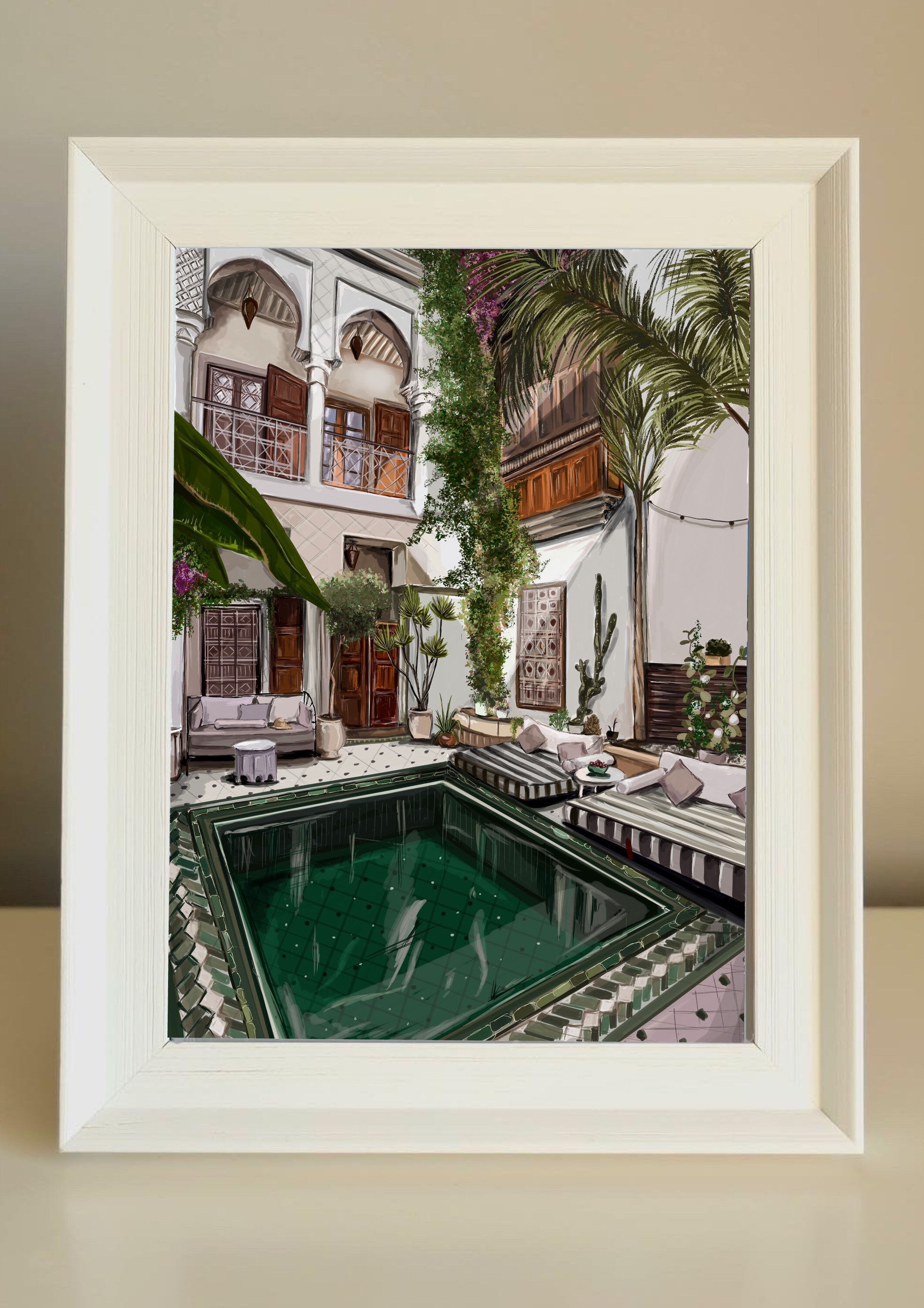 Marrakesh Art Print Marrakech Art Print Morocco Art Print - Etsy UK