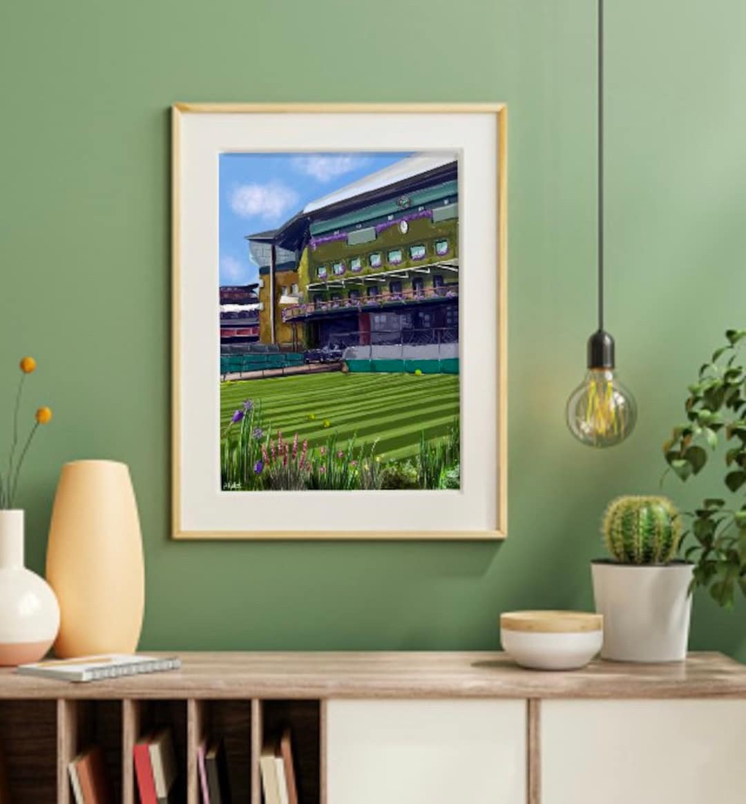 Wimbledon Art Print, Wimbledon Tennis Art Print, Wimbledon Poster ...