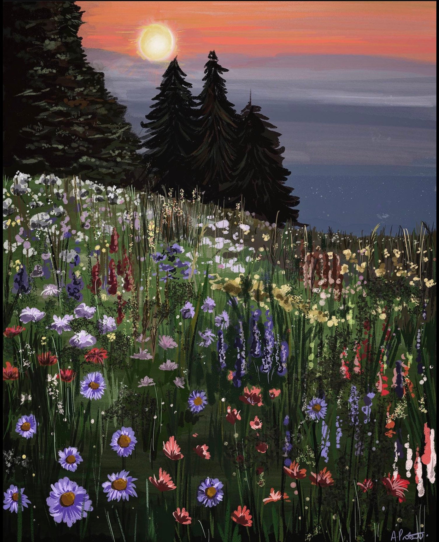 Wild Flowers Art Print Flowers Art Print Wild Flowers - Etsy