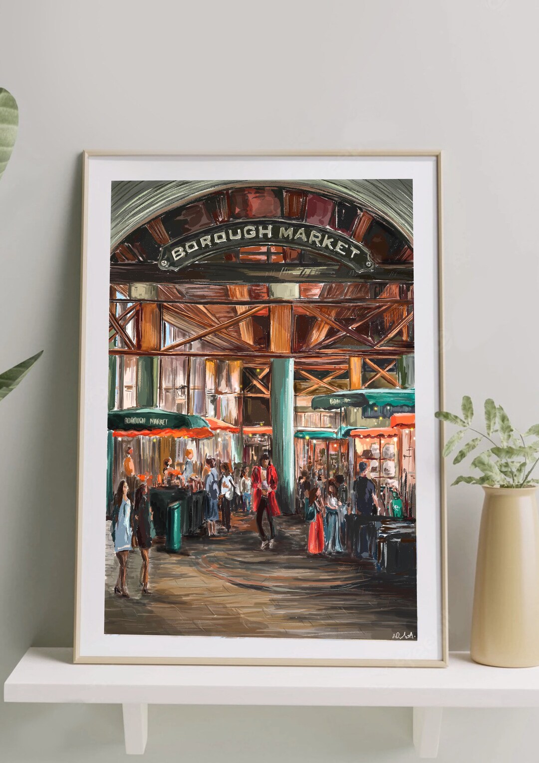 Borough Market Art Print, London Art Print, Borough Market Poster ...