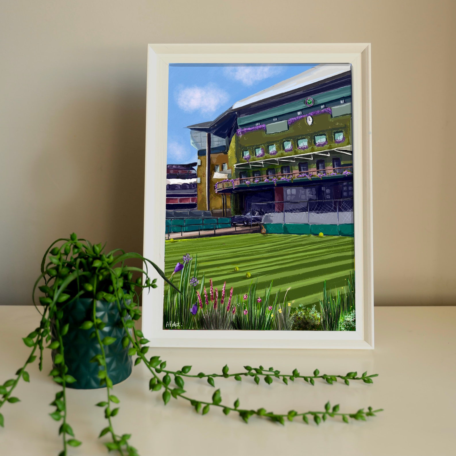 Wimbledon Art Print Wimbledon Tennis Art Print Wimbledon - Etsy