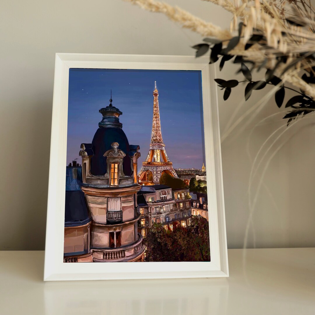 Paris Art Print, Paris Eiffel Tower Art Print, Paris Art, Travel Art ...