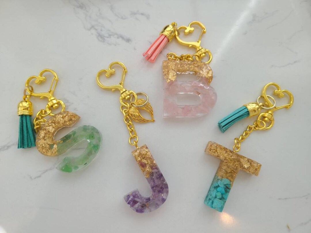 Personalized Birthstone Keychain,semi-precious Stone Bag Charm ...