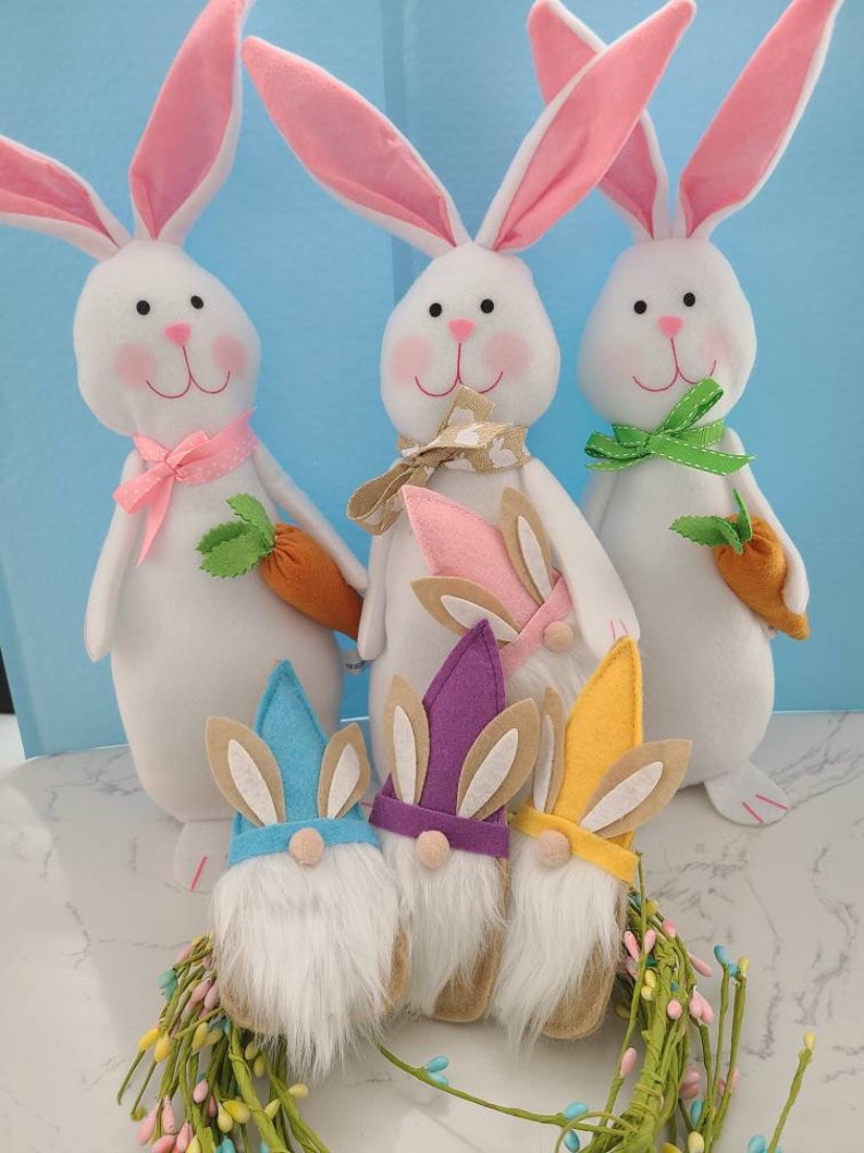 Easter Home Decor, Easter Bunnies, Plush Bunnies, Shelf Bunnies ...