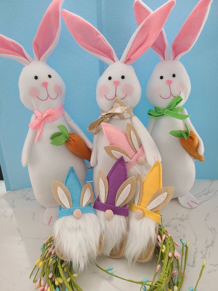 Easter Home Decor, Easter Bunnies, Plush Bunnies, Shelf Bunnies ...