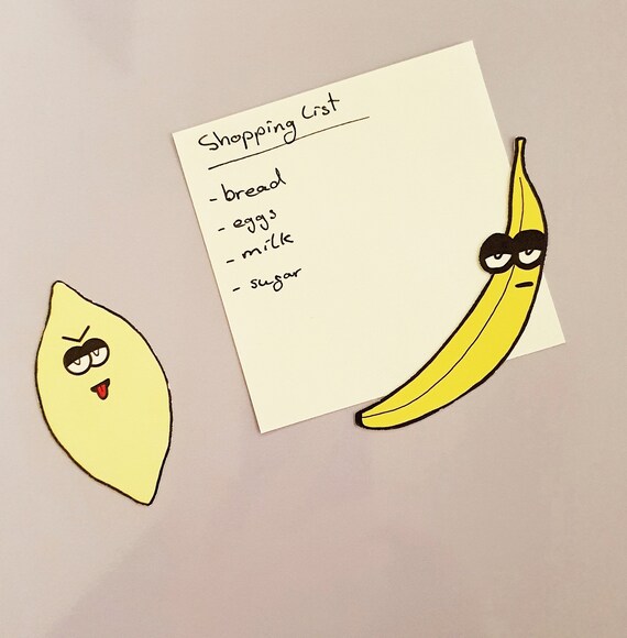 Fruit Magnets Banana Magnet Lemon Magnet Fridge Magnet - Etsy