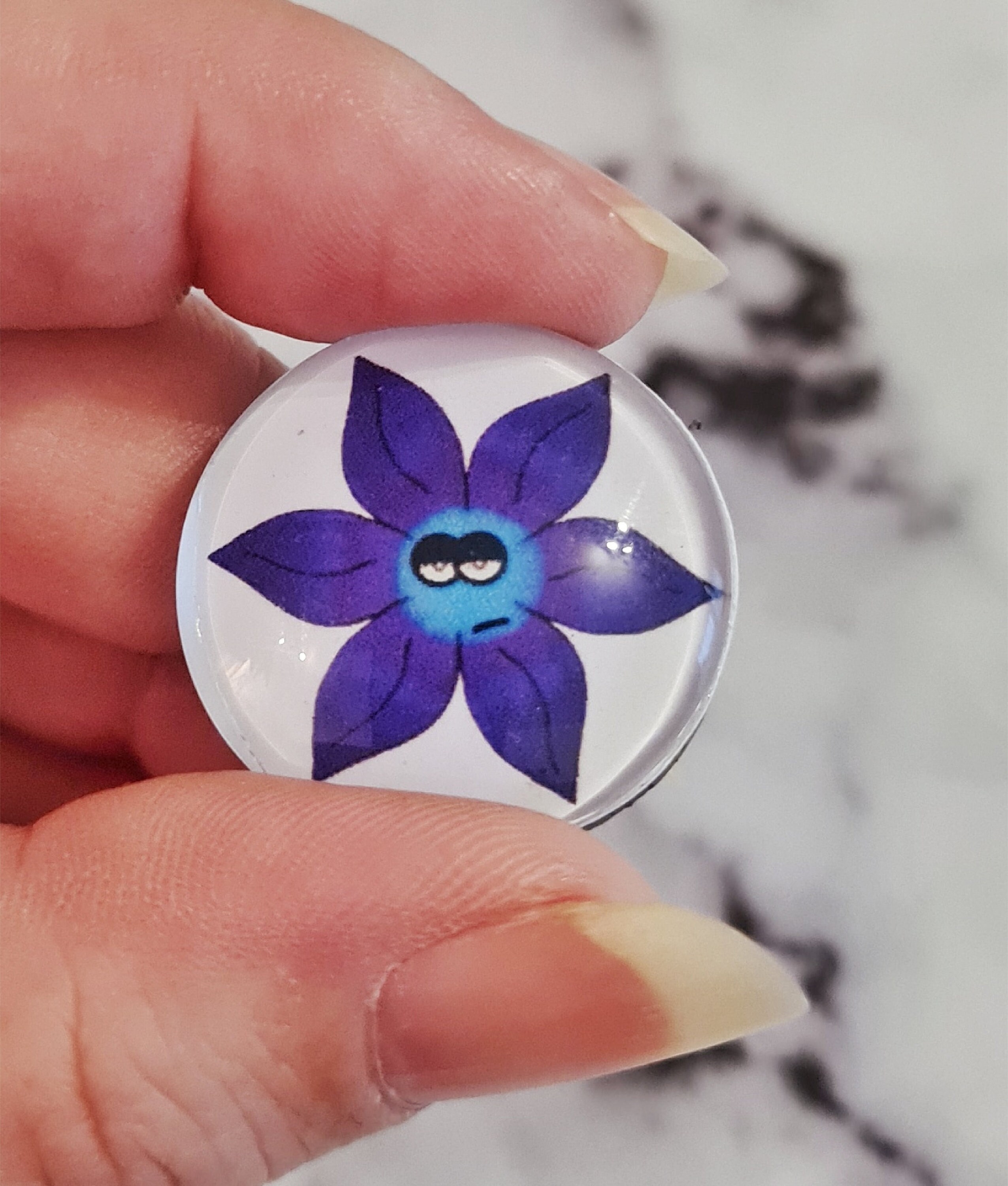 Glass Dome Magnet Flower No.1 Fridge Magnet - Etsy