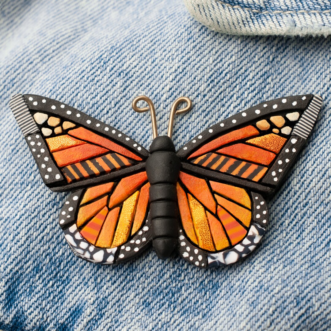 Monarch Butterfly Pin Brooch, Summer Spirit Animal, Endangered Species ...