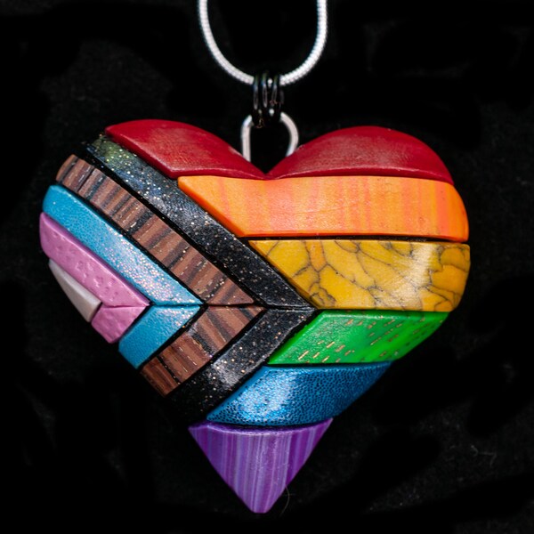 Progressive Pride Flag Heart - Etsy