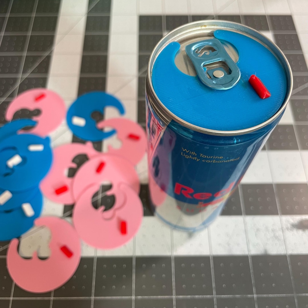 Red Bull Can Lid: 3D Printed, Biodegradable, Set of 6 - Etsy