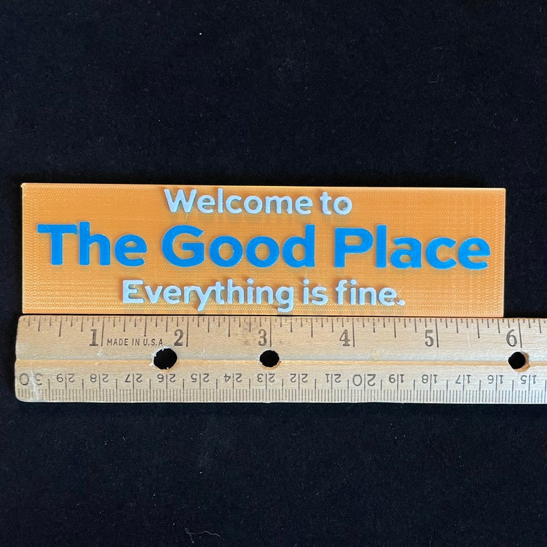 The Good Place Tv Show Slogan 3D Printed Sign welcome - Etsy