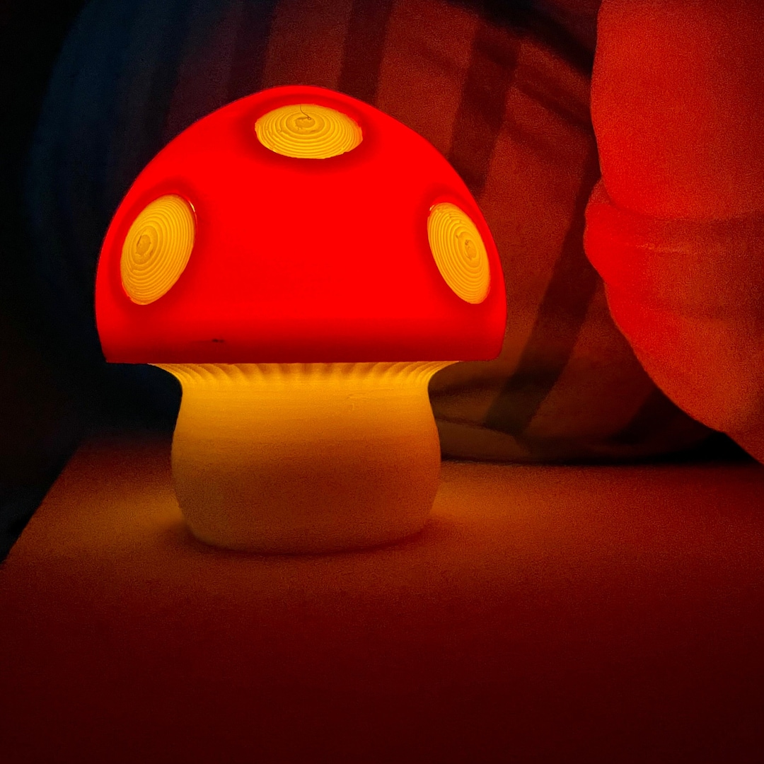 Mini Mushroom Lamp: Biodegradable Kids Room Decor - Etsy