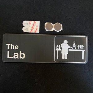 The Lab Sign Laboratory 3D Printed Sign Lab Door Sign - Etsy