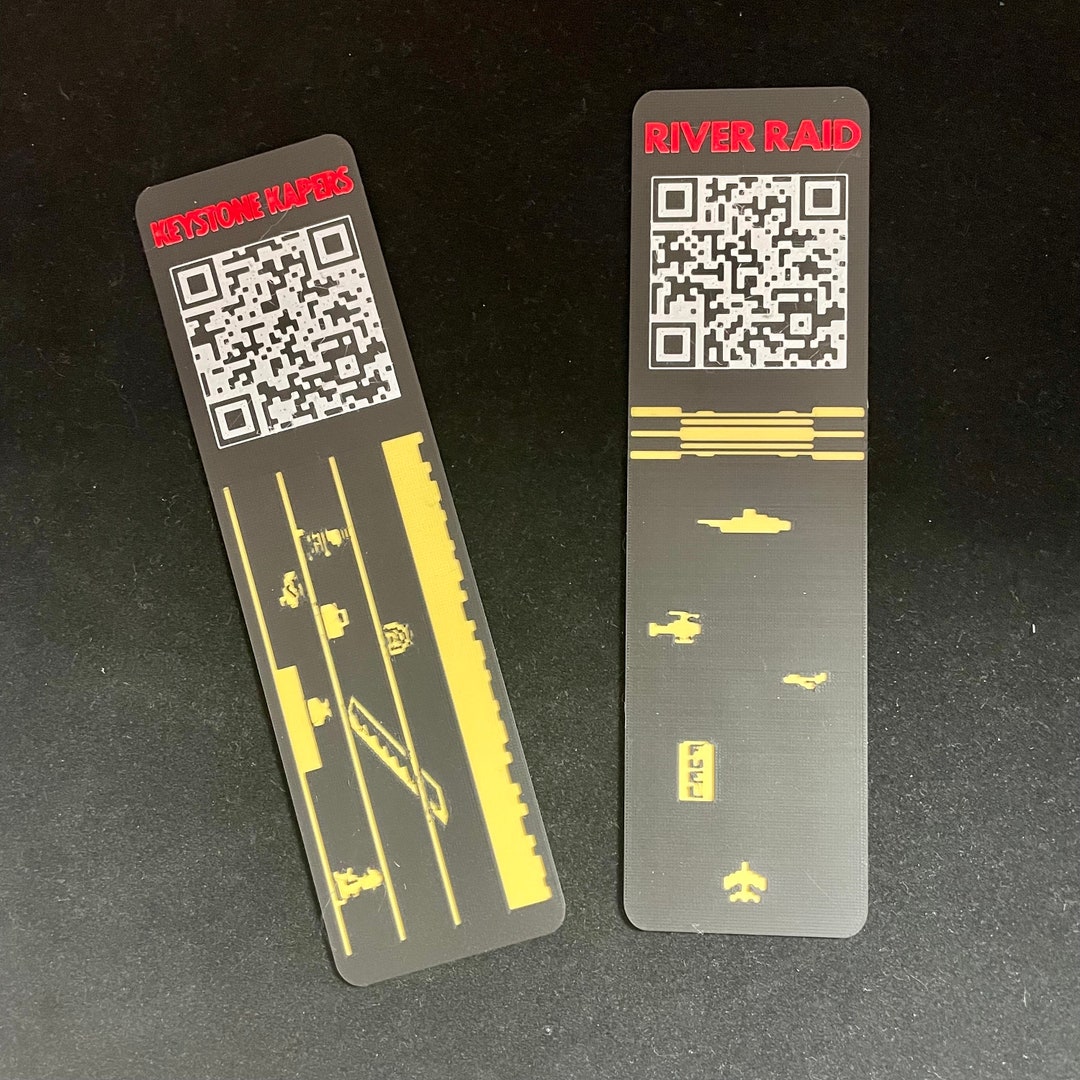 Atari Inspired Bookmarks 3D Printed With QR Code for Quick Play Atari ...
