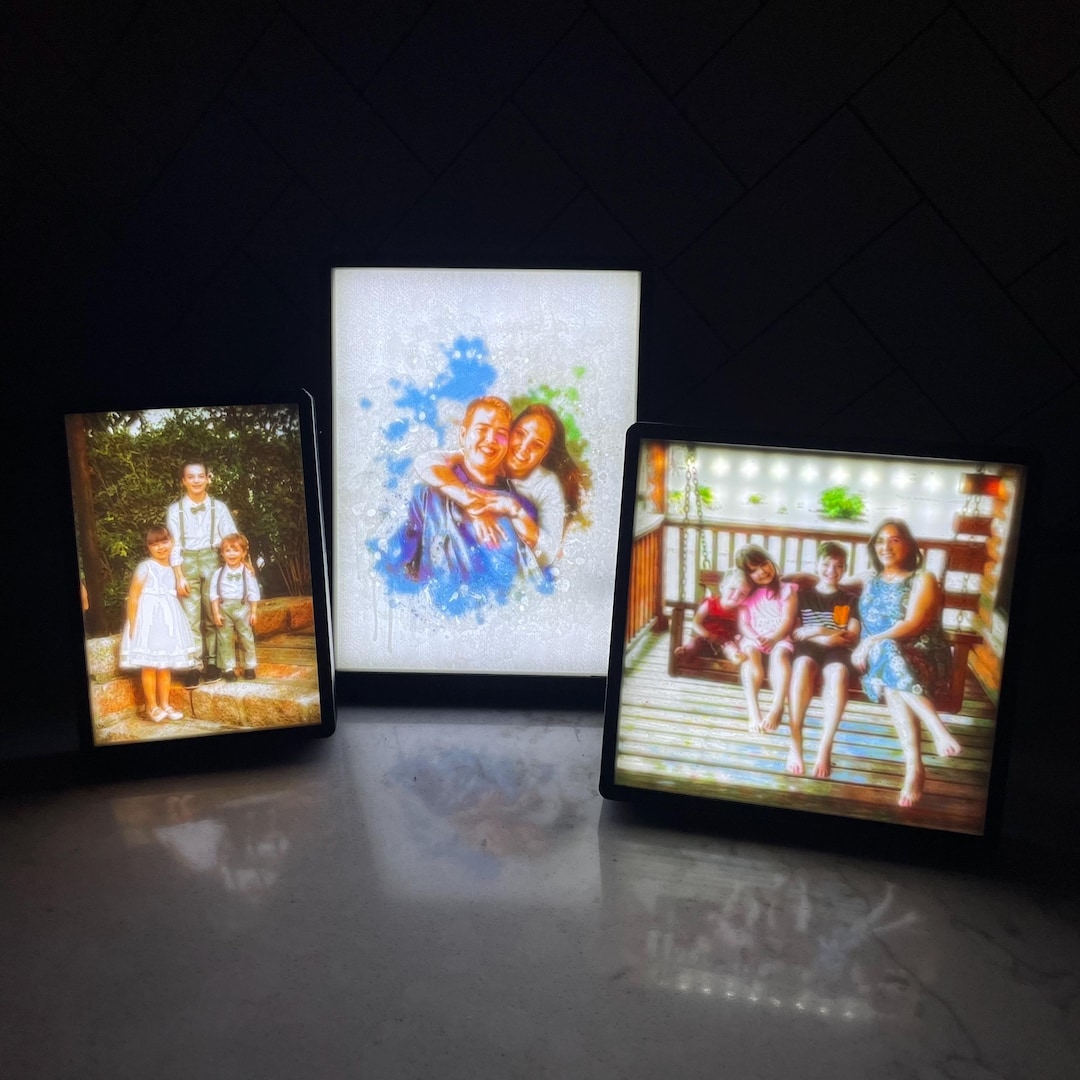 Colored Lithophane Picture Frame - Custom 3D Printed Photo Display With ...