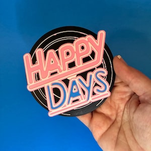 Happy Days TV Show Sign: 3D Printed Retro Sitcom Decor - Etsy