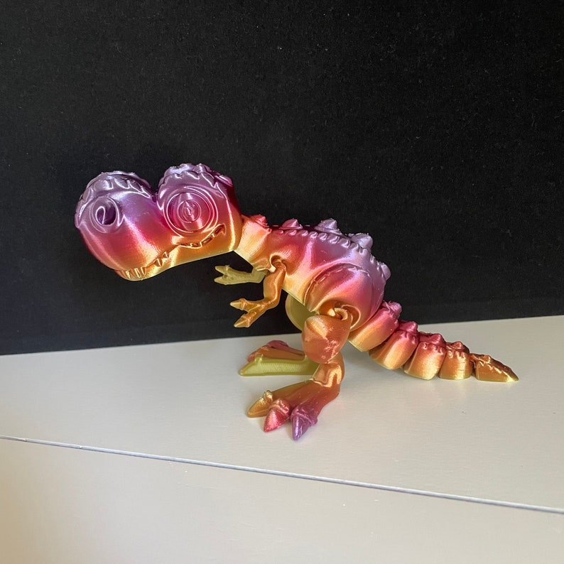 T Rex Flexi From Flexi Factory T Rex Flexi Toy 3d Printed Etsy