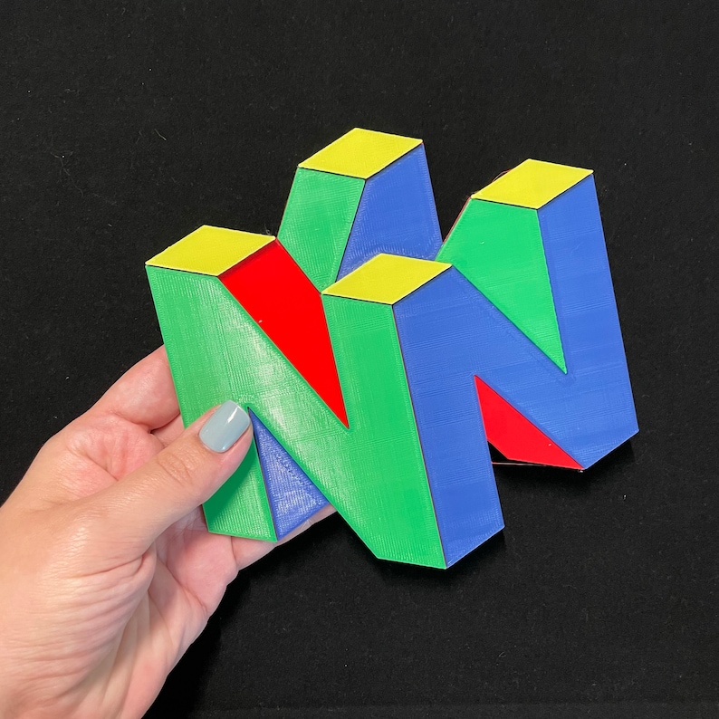 Nintendo 64 Logo Sign: 3D Printed Retro Gaming Decor - Etsy