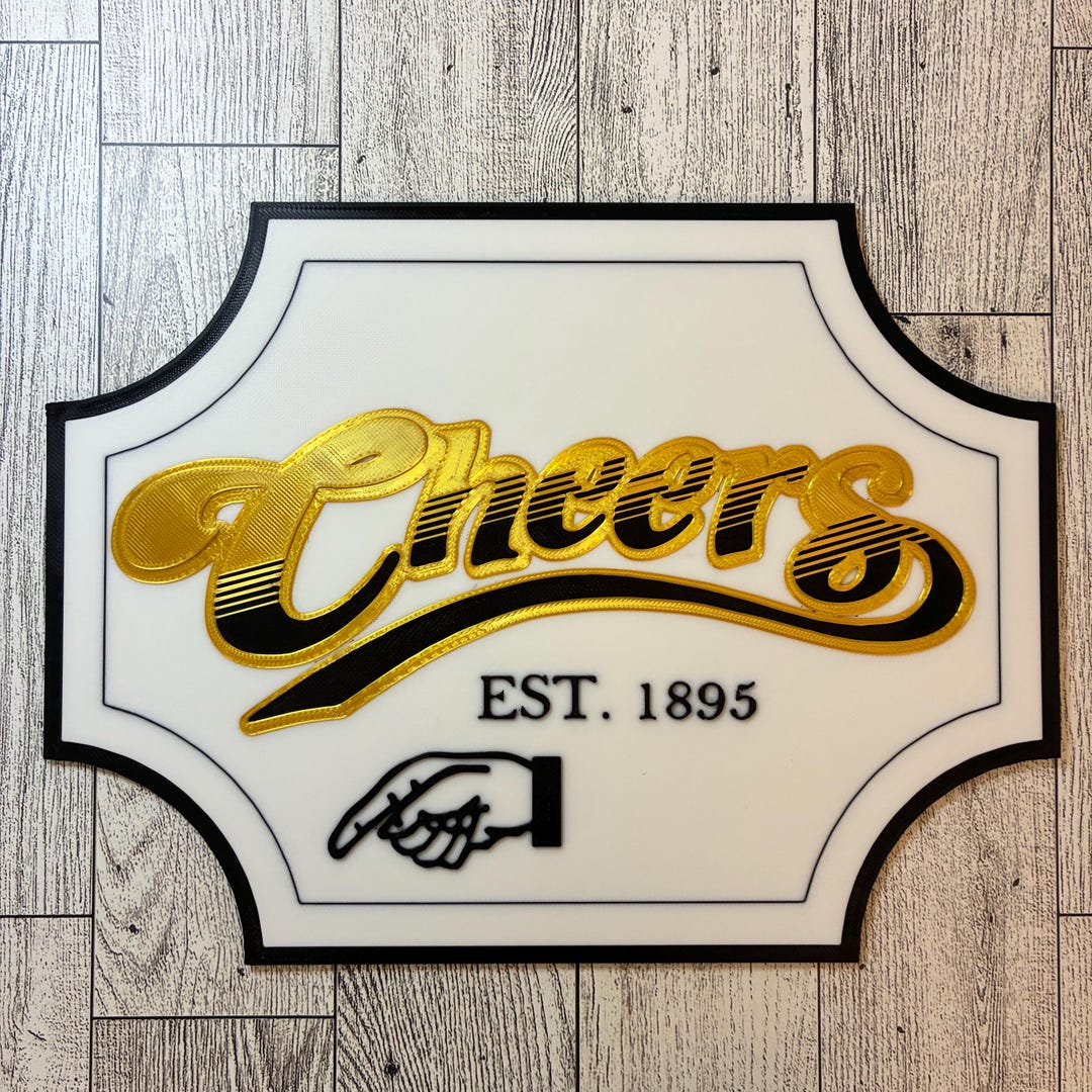Cheers 3D Printed Sign/ Plaque | Logo From 1982 Tv Show Cheers - Etsy