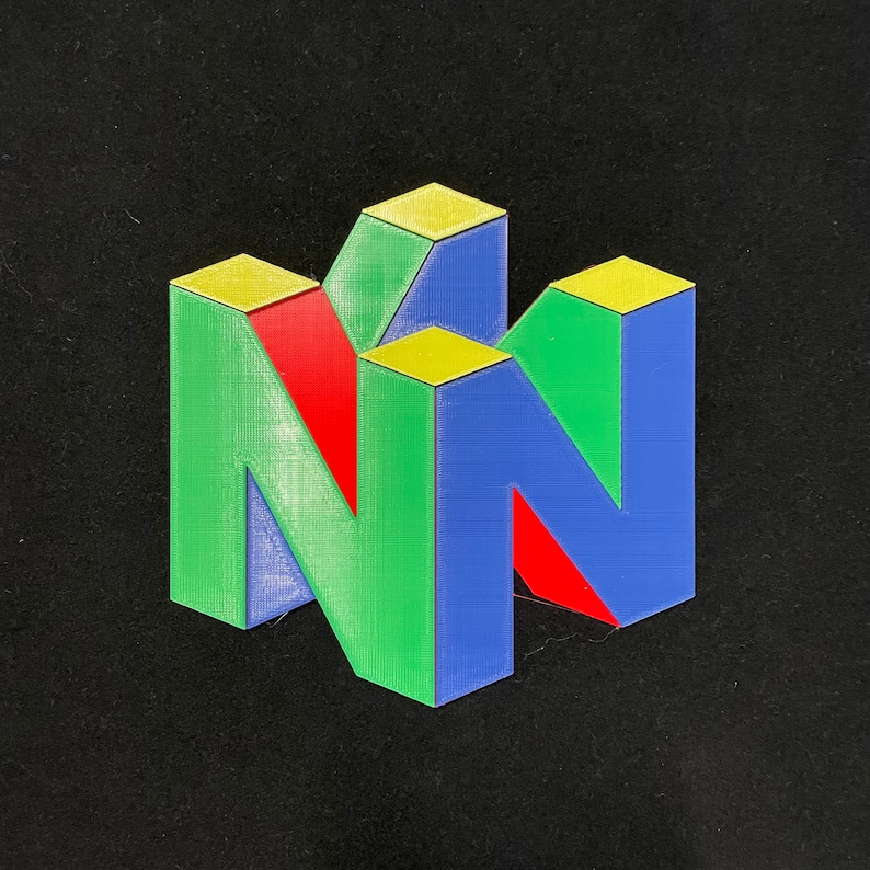 Nintendo 64 Logo Sign: 3D Printed Retro Gaming Decor - Etsy