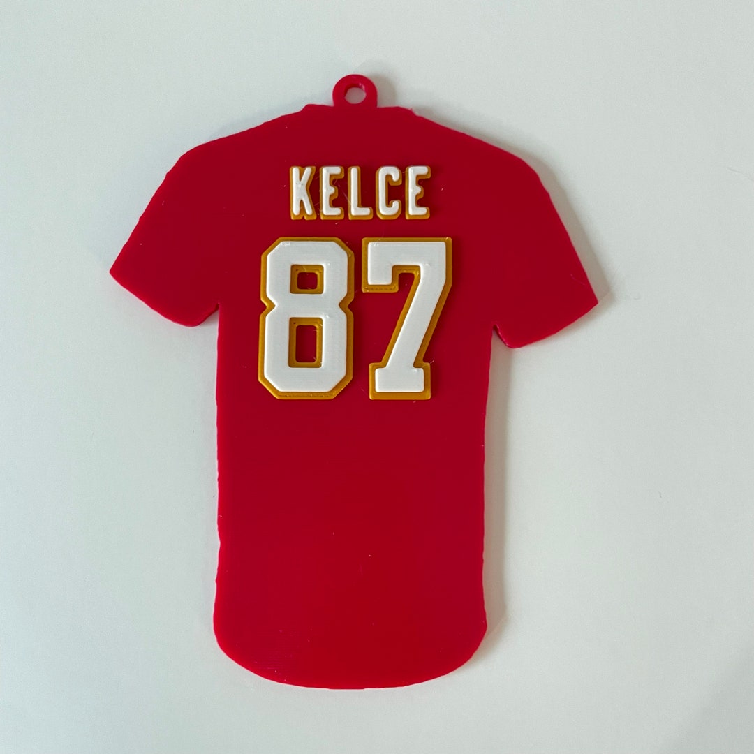 Travis Kelce's Jersey Inspired Ornament | 3D Printed Ornaments | NFL ...