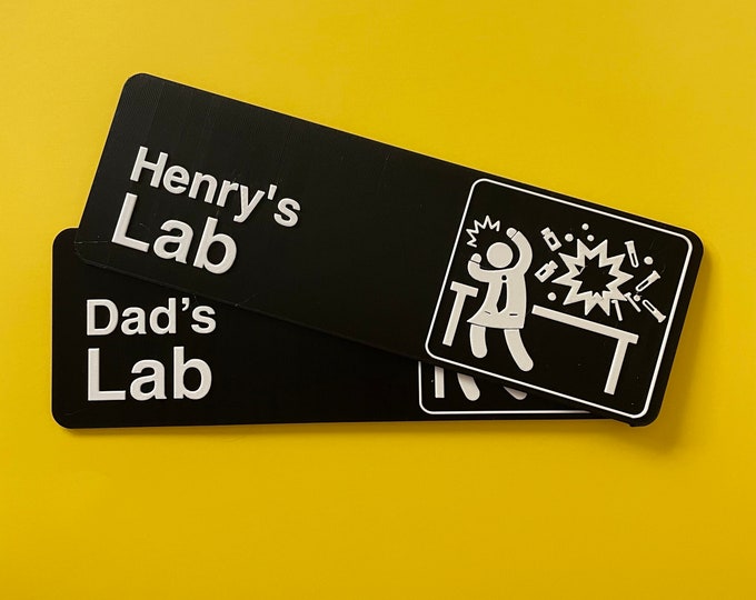 PERSONALIZED the Lab Sign Laboratory 3D Printed Sign Lab Door Sign Lab ...