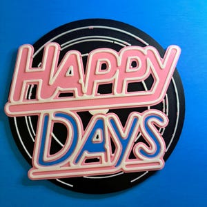 Happy Days TV Show Sign: 3D Printed Retro Sitcom Decor - Etsy