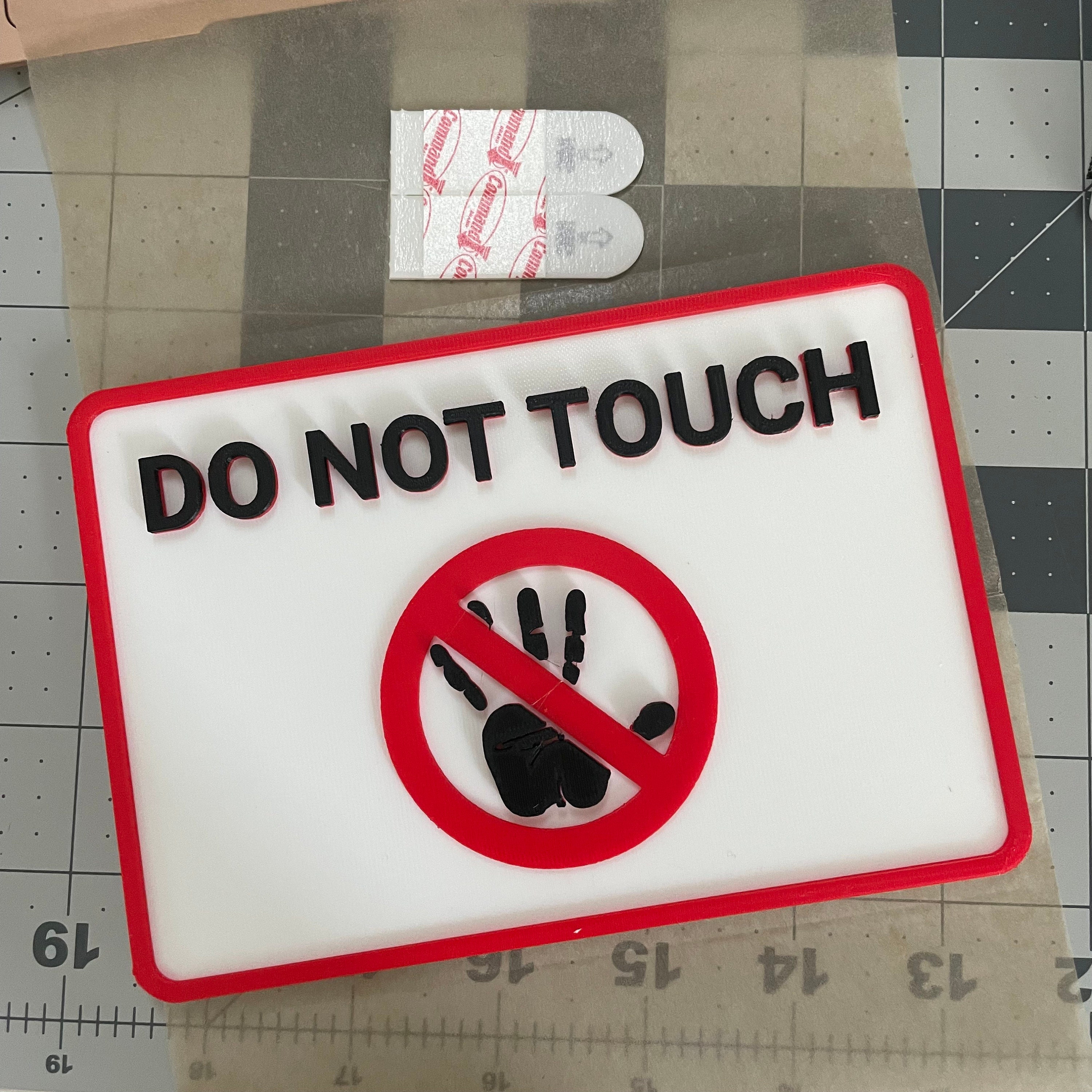 3D Printed Do Not Touch Sign: Biodegradable PLA Wall Decor - Etsy