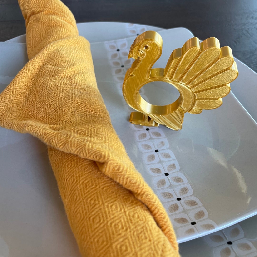 Turkey Napkin Ring 3D Printed | Thanksgiving Napkin Ring | Fall Table ...
