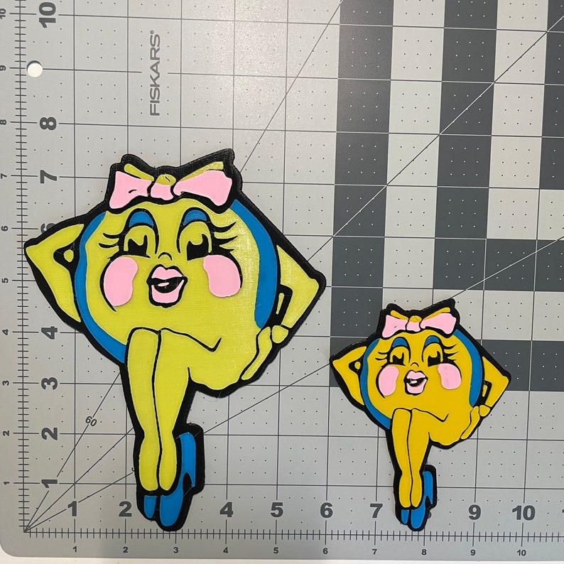 Ms. Pac-man 3D Printed Pac-man Fan Gift Miss Pac-man Sign - Etsy