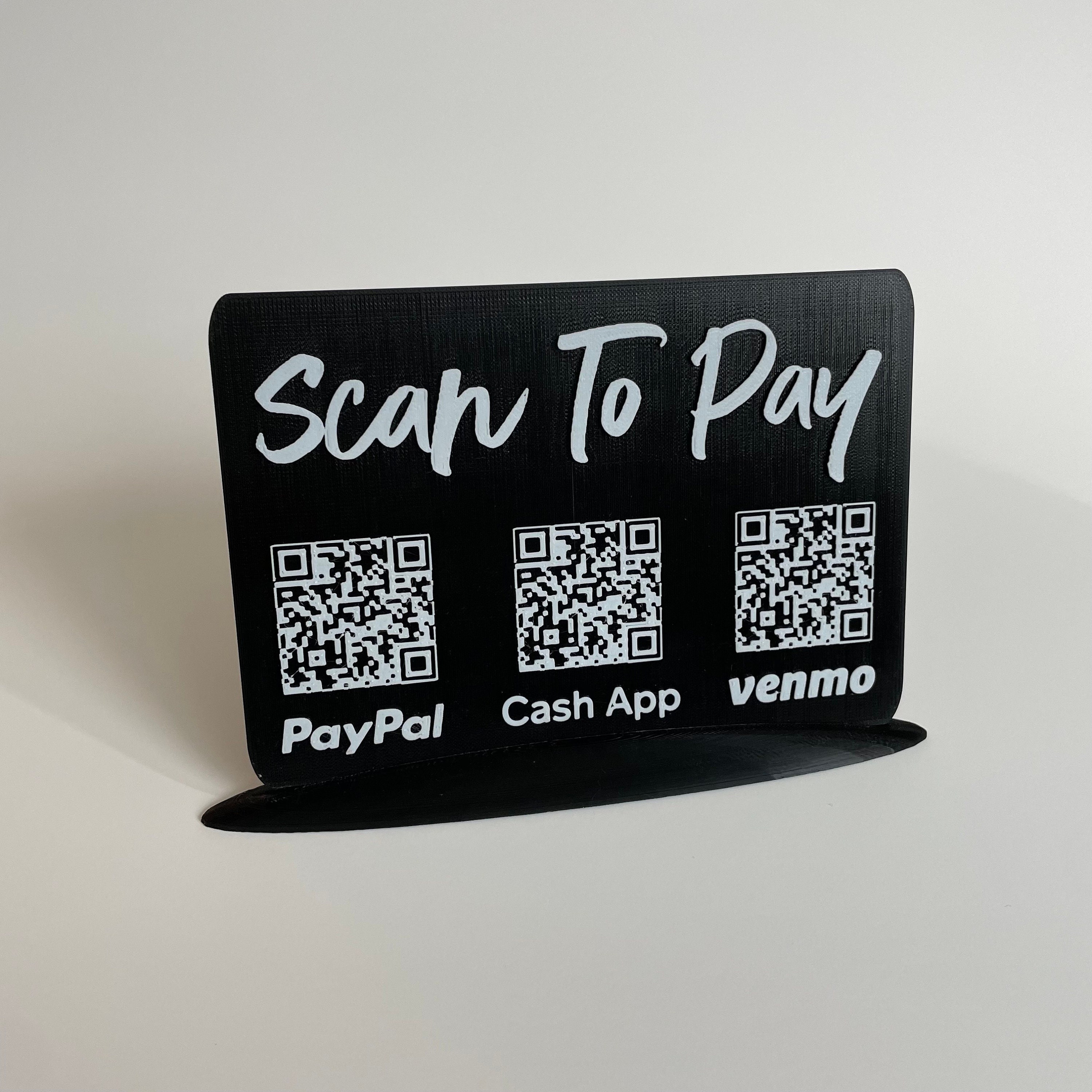 Custom Scan to Pay Sign: 3D Printed QR Code Display - Etsy