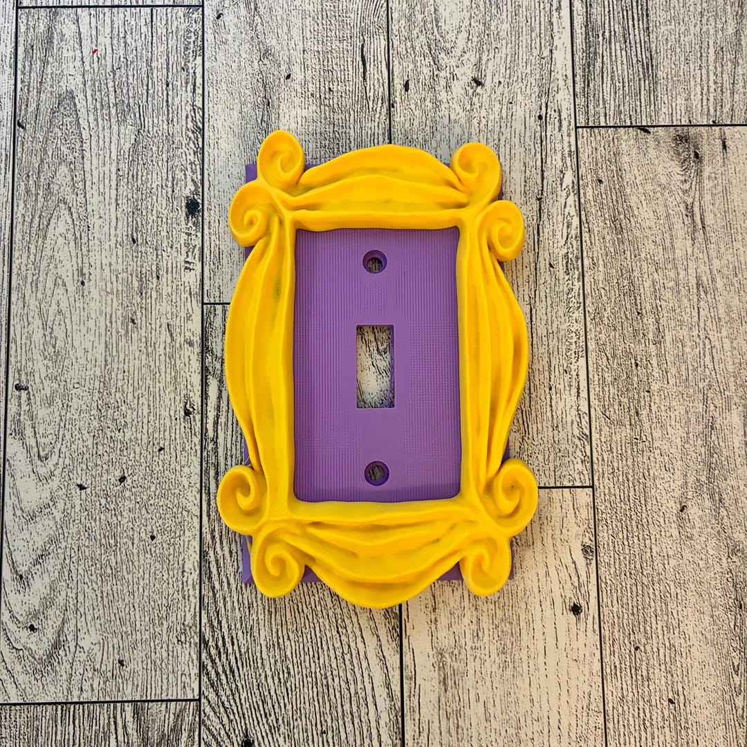 Friends Peephole Frame Light Switch Cover – 3D Printed Purple Wall ...