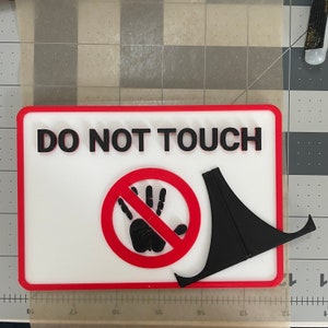 3D Printed Do Not Touch Sign: Biodegradable PLA Wall Decor - Etsy