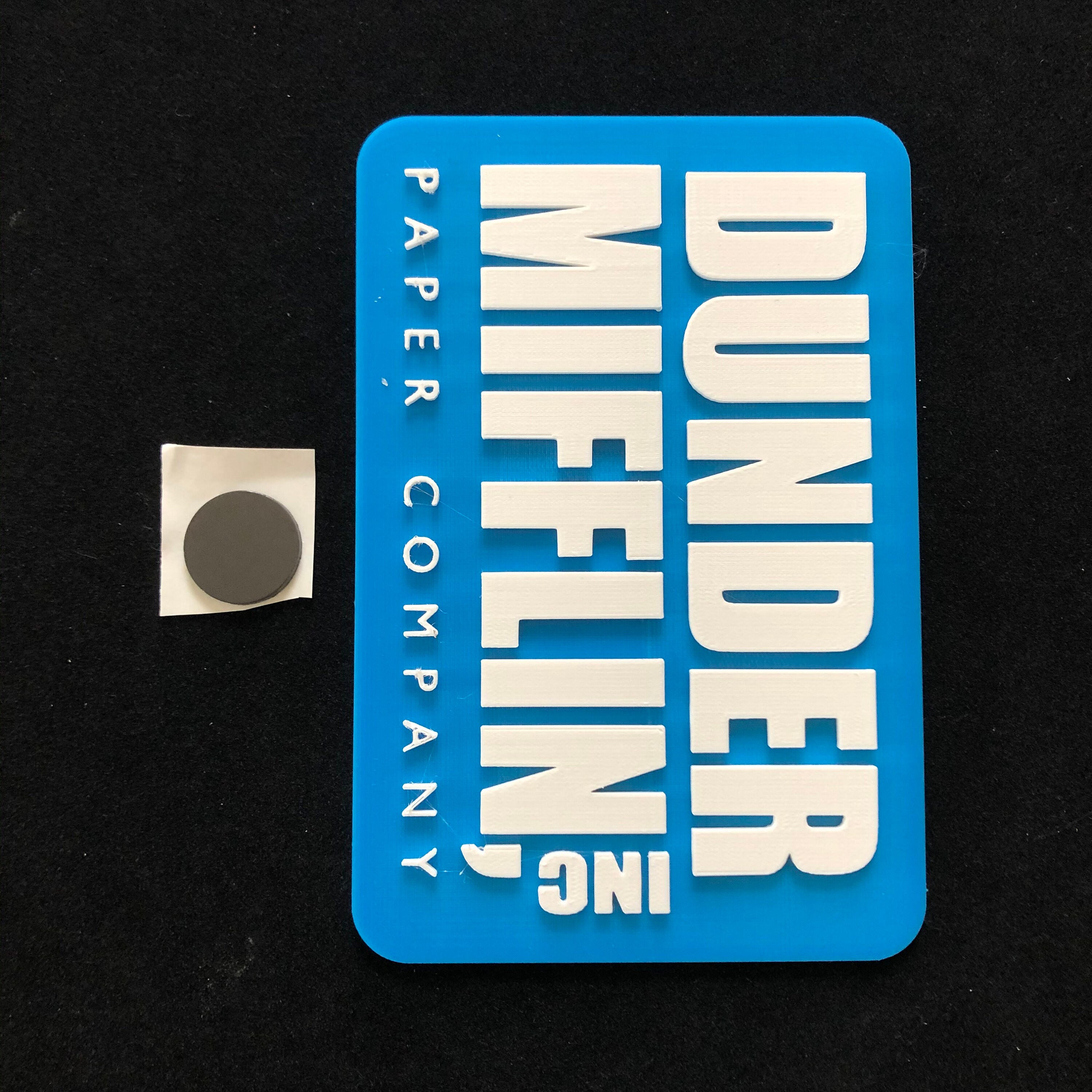 Blue dunder Mifflin Logo From Tv Show the Office 3D - Etsy