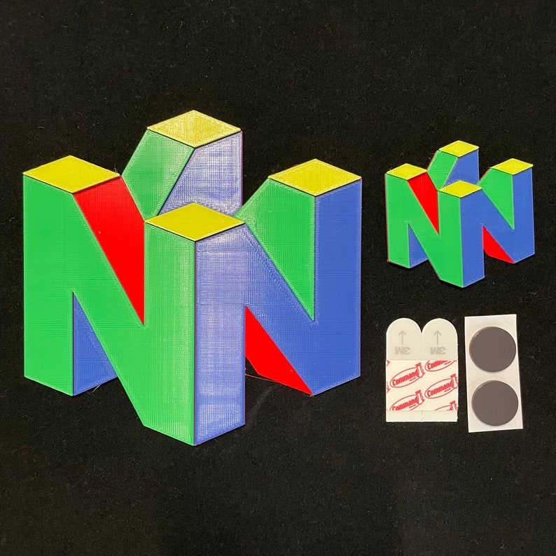 Nintendo 64 Logo Sign: 3D Printed Retro Gaming Decor - Etsy