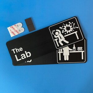 3D Printed Lab Sign: Scientist or Lab Explosion Door Decor - Etsy